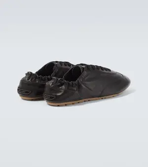 Saint Laurent Lewis Leather Sneakers - Black