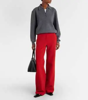 Veronica Beard Tonelli Wide-leg Trousers - Red
