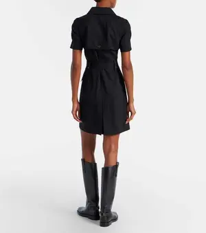Burberry Belted Wool Shirt Dress