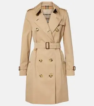Burberry Cotton Gabardine Trench Coat - Beige