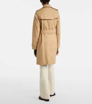 Burberry Cotton Gabardine Trench Coat - Beige