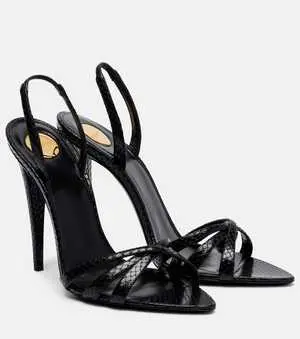 Saint Laurent Kate Leather Slingback Sandals