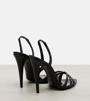 Saint Laurent Kate Leather Slingback Sandals
