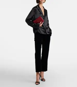 Saint Laurent Kate Leather Slingback Sandals