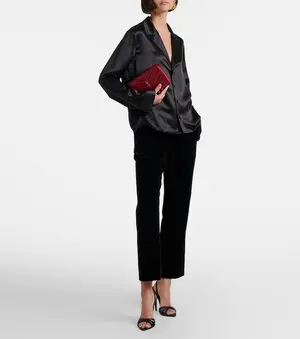 Saint Laurent Kate Leather Slingback Sandals