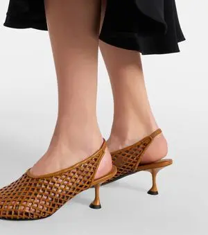 Proenza Schouler Leather Slingback Pumps - Brown
