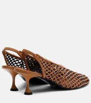 Proenza Schouler Leather Slingback Pumps - Brown