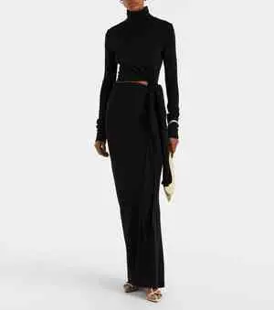 Sportmax Cutout Jersey Maxi Dress