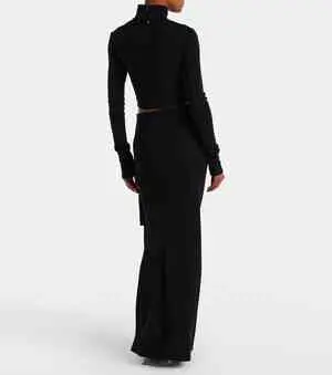 Sportmax Cutout Jersey Maxi Dress