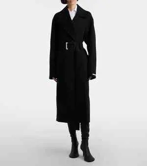 Sportmax Belted Virgin Wool Wrap Coat