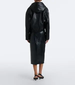 Sportmax Leather Pencil Skirt