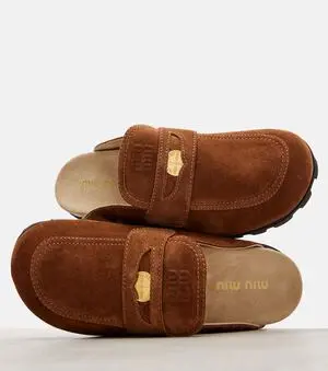 Miu Miu Oliva Suede Mules