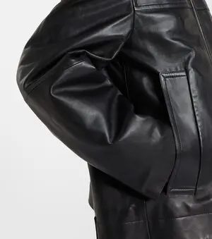 Sportmax Oversized Leather Jacket