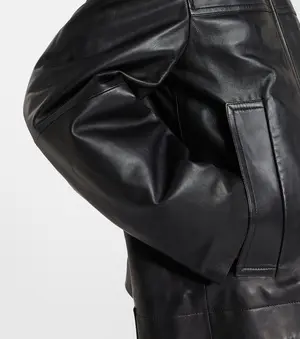 Sportmax Oversized Leather Jacket
