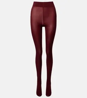 Wolford Velvet De Luxe Tights - Red