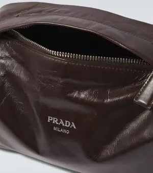 Prada Leather Tote Bag - Brown