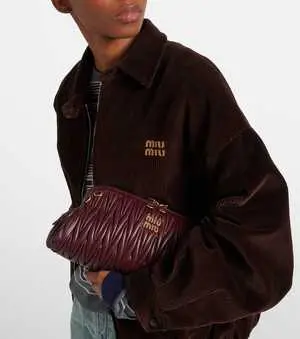 Miu Miu Matelassé Leather Clutch