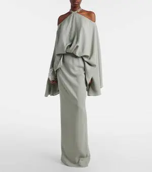 TALLER MARMO Cyclades Embellished Gown - Blue