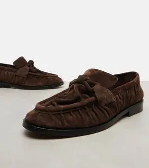 Bottega Veneta Astaire Knot Suede Loafers - Brown