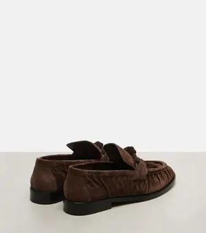 Bottega Veneta Astaire Knot Suede Loafers - Brown