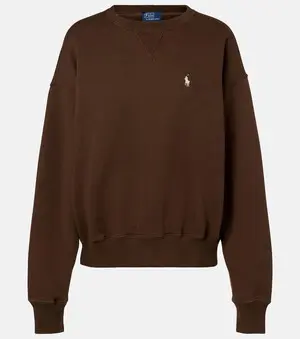 Polo Ralph Lauren Logo Cotton-blend Jersey Sweatshirt - Brown