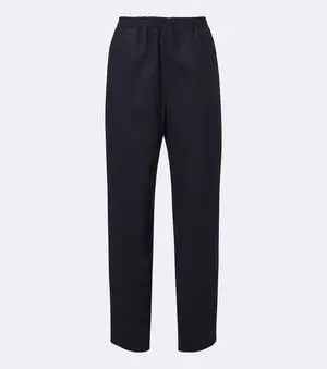 JIL SANDER Wool Wide-leg Trousers - Blue