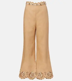 Zimmermann Raw Edge Hem Pants For Women
