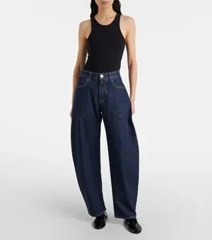 Alaïa Criss-cross Leather-trimmed Ballet Flats - Black
