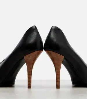 Alaïa 90 Leather Pumps - Black
