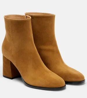 Valentino Garavani Fawcette 75 Suede Ankle Boots - Brown