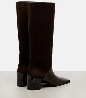 Alaïa 55 Leather Knee-high Boots - Brown