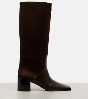 Alaïa 55 Leather Knee-high Boots - Brown