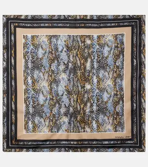 Christopher Esber Snake-print Silk Scarf - Multicoloured