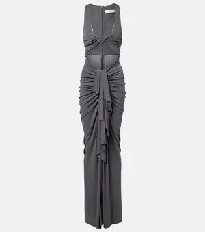 Christopher Esber Vivenda Cutout Gathered Gown - Blue
