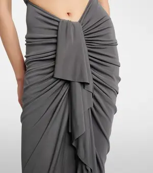 Christopher Esber Vivenda Cutout Gathered Gown - Blue