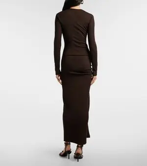 Christopher Esber Cutout Ribbed-knit Midi Dress