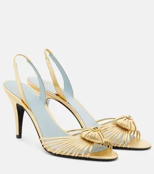 Valentino Garavani Royal 85 Leather Sandals - Gold