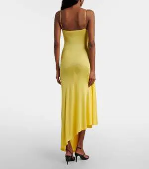 Christopher Esber Cami Lace-trimmed Ribbed-knit Dress