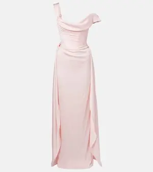 VIVIENNE WESTWOOD Nova Grace Draped Asymmetric Gown - Pink