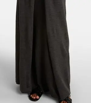 Khaite Alek Wool Wrap Cardigan - Grey