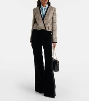 Valentino Garavani Cotton Velvet Flared Pants