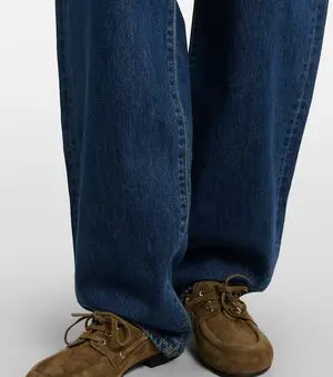 SLVRLAKE Tess Long Low-rise Barrel-leg Jeans - Blue