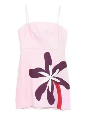CALA DE LA CRUZ Roma Floral Mini Dress - Pink