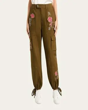 Cinq À Sept Zola Desert Rose Cargo Joggers