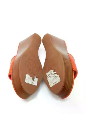 Tory Burch Leather Wedge Sandals
