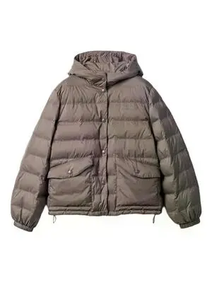Miu Miu Hooded Down Jacket - Grey