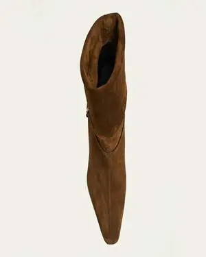 Saint Laurent Niki Suede Ankle Booties