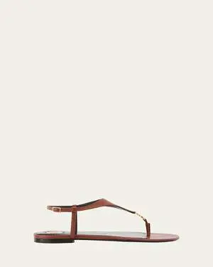 Saint Laurent Cassandra Leather Sandals