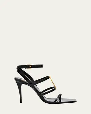Saint Laurent Cassandra Medallion Stiletto Sandals