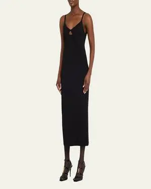 Saint Laurent Cassandra Medallion Stiletto Sandals